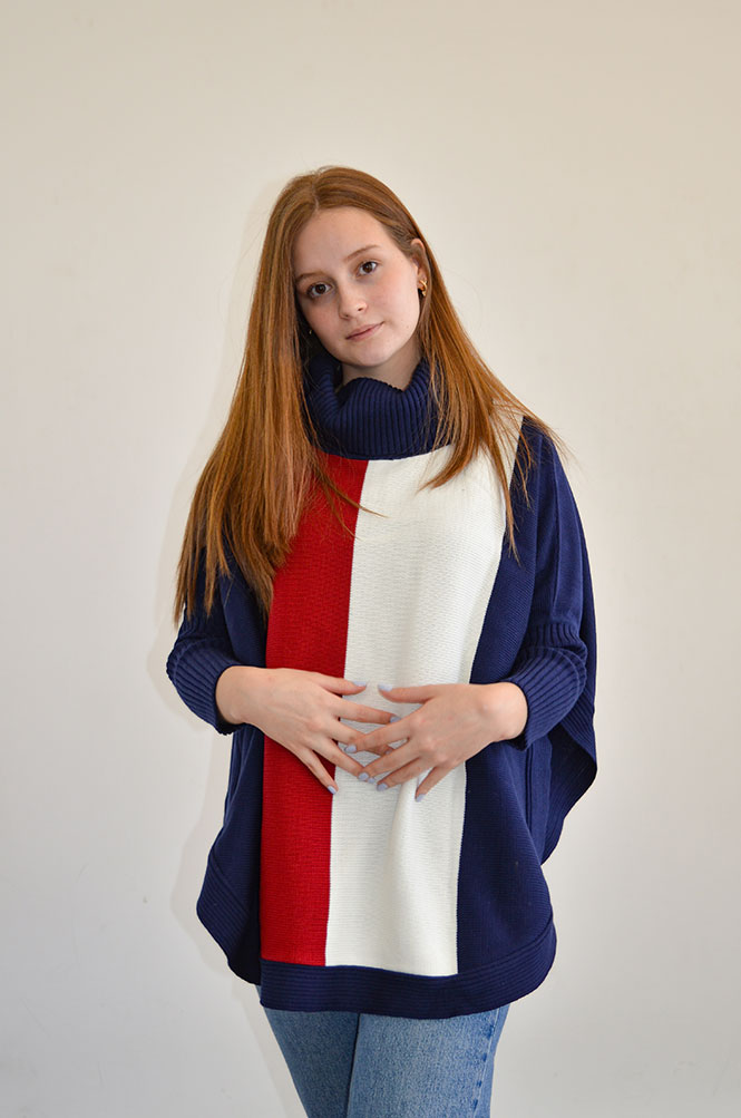 100102 – Poncho Bicolor – North Tejidos