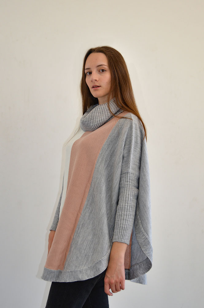 100102 – Poncho Bicolor – North Tejidos