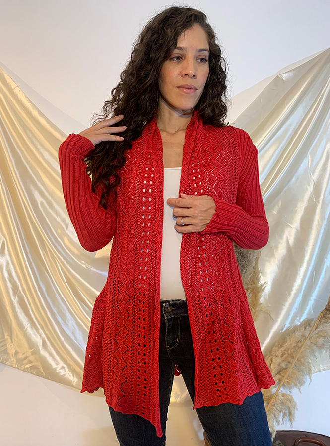 200106 – Cardigan Canal Con Calado – North Tejidos