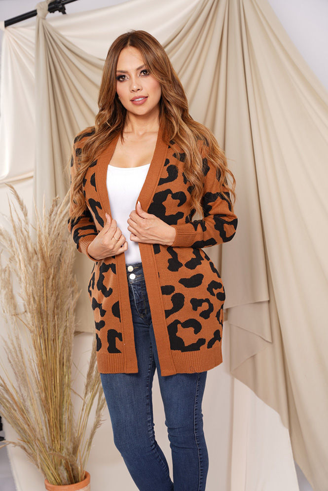 200110 – Cardigan Animal Print – North Tejidos